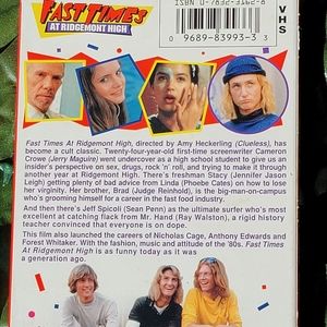 Media | Fast Times At Ridgemont High Vhs 1982 | Poshmark